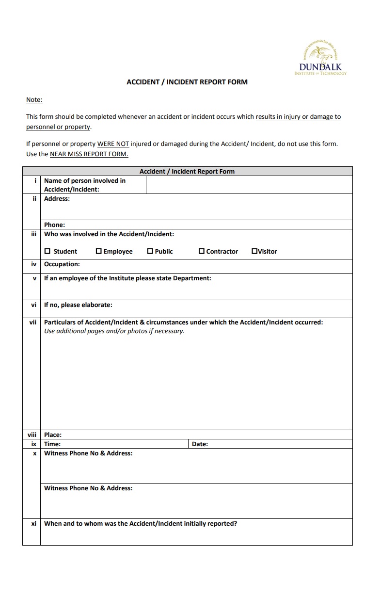 Incident Report Example → Free Report Examples