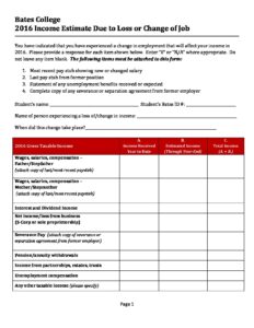 Blank-Income-Estimation-Report-Example → Free Report Examples
