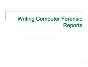 Forensic Report Example → Free Report Examples