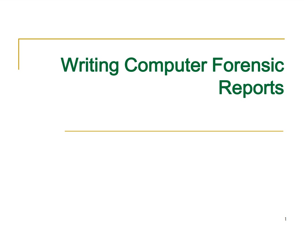 Forensic Report Example → Free Report Examples