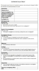 Inquiry Report Example | Free Report Examples