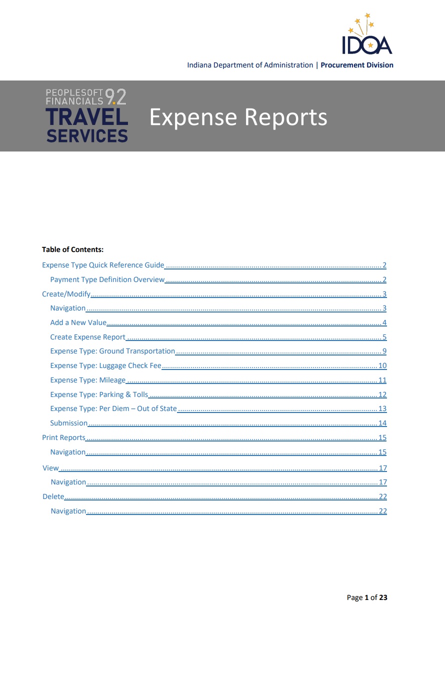 Expense Report Example | Free Report Examples