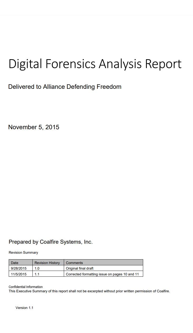 Forensic Report Example → Free Report Examples