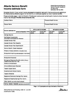 Income-Estimation-Form → Free Report Examples