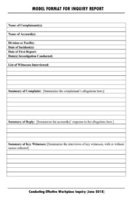 Inquiry Report Example | Free Report Examples