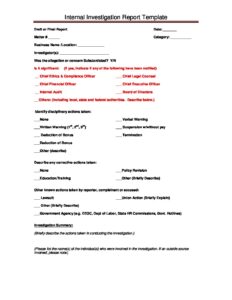 Internal-Inquiry-Report-Example → Free Report Examples