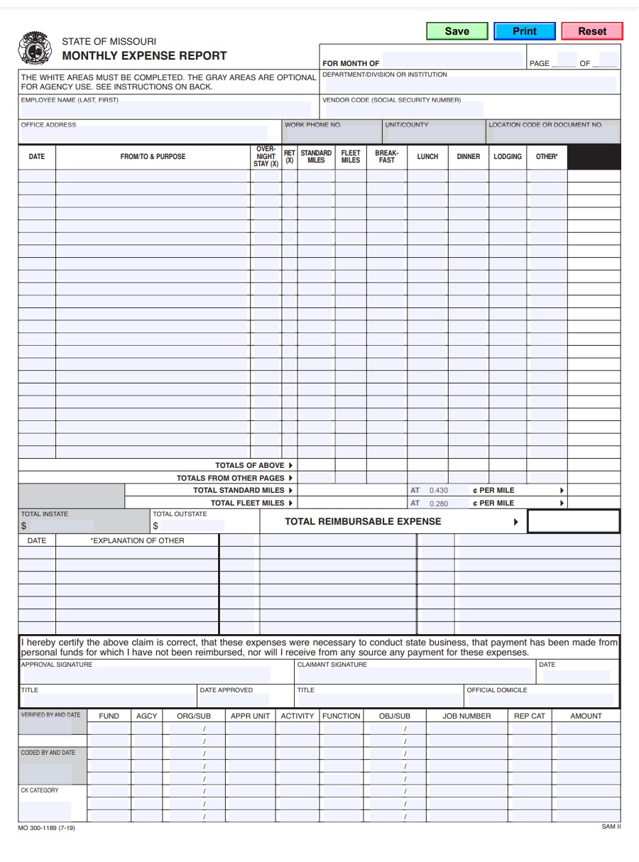 Expense Report Example | Free Report Examples