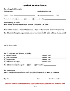 Student-Incident-Report-Example → Free Report Examples