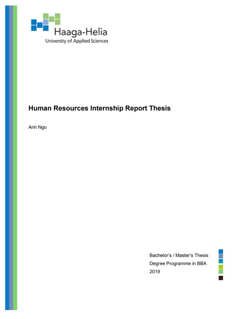 Internship Report Example → Free Report Examples