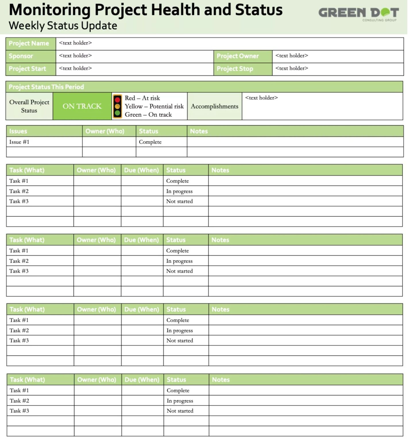 Status Report Example → Free Report Examples