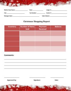 Christmas Shopping Report Example | Free Report Examples