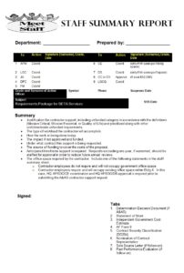 Summary Report Example → Free Report Examples