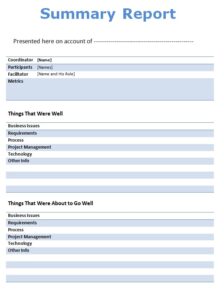 Summary Report Example → Free Report Examples