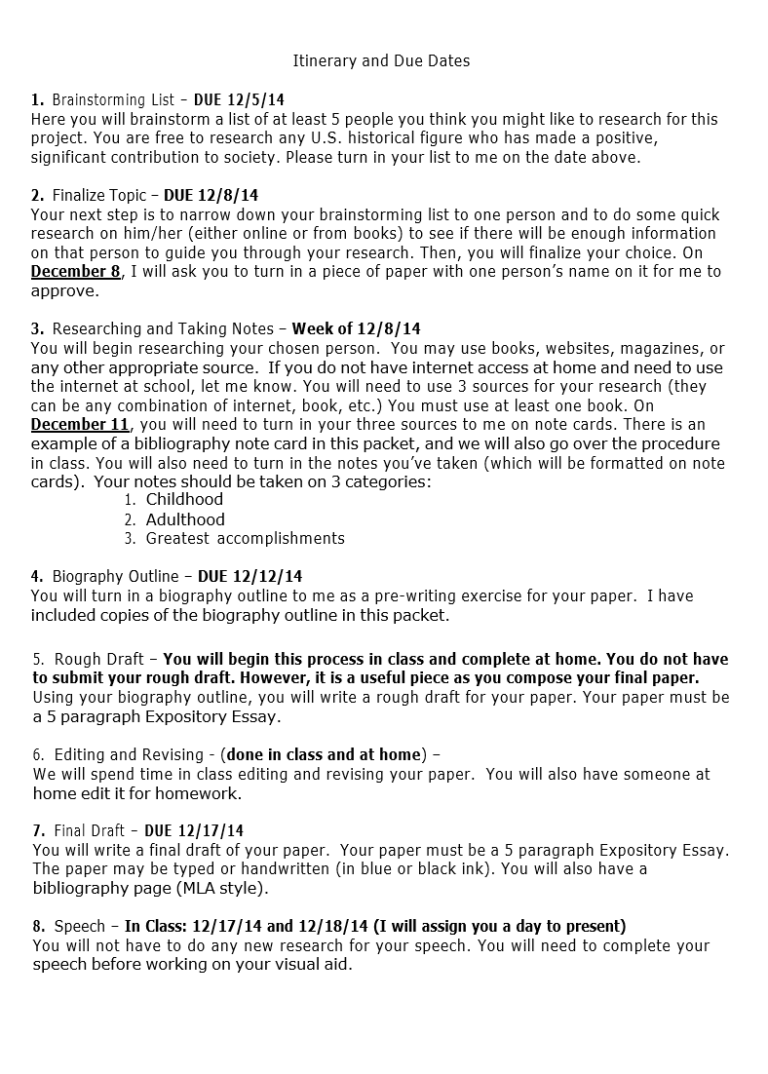 Biography Report Example | Free Report Examples