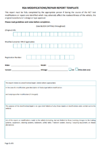 Modification Report Template | Free Report Examples