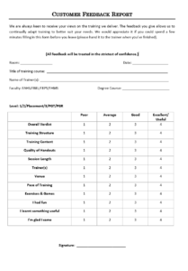 Feedback Report Example | Free Report Templates and Examples