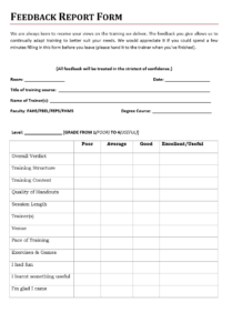 Feedback Report Example | Free Report Examples