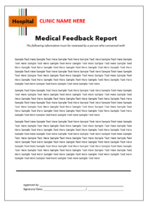 Feedback Report Example | Free Report Examples