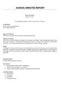 School Report Example | Free Report Examples