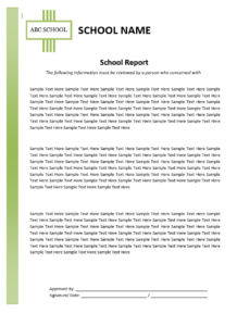 School Report Example | Free Report Examples