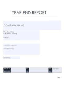 Yearly Report Example | Free Report Examples