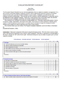 Evaluation Report Example → Free Report Examples