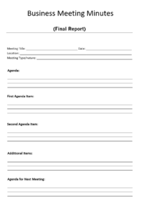 Final Report Example | Free Report Examples