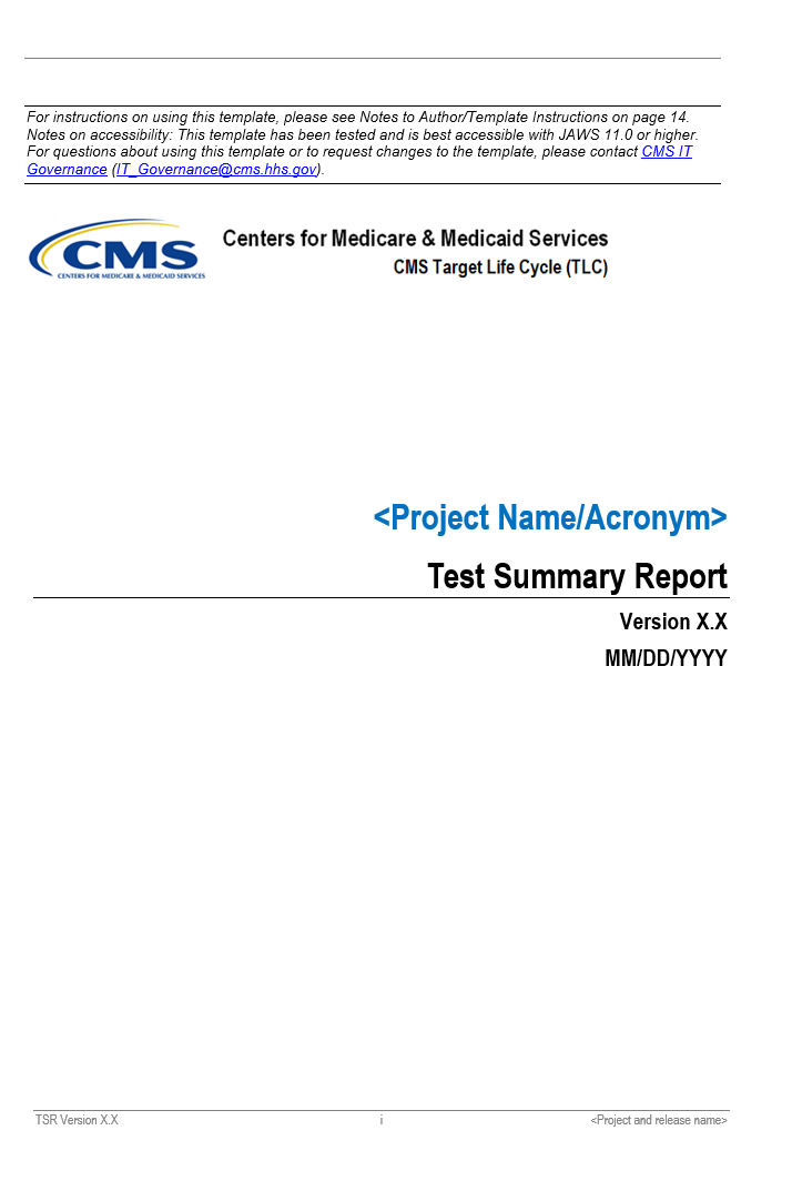 Test Summary Report Template | Free Report Examples