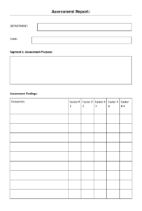 Assessment Report Example → Free Report Examples